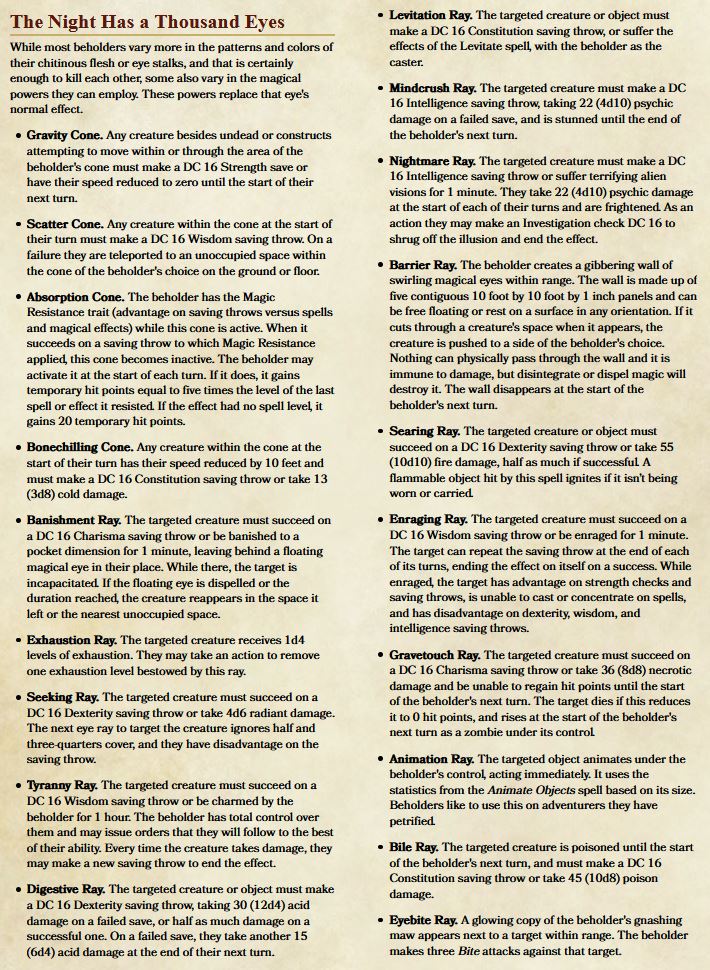 Ocular October: Alternate Eye Rays! – Die Tyrant: an rpg blog