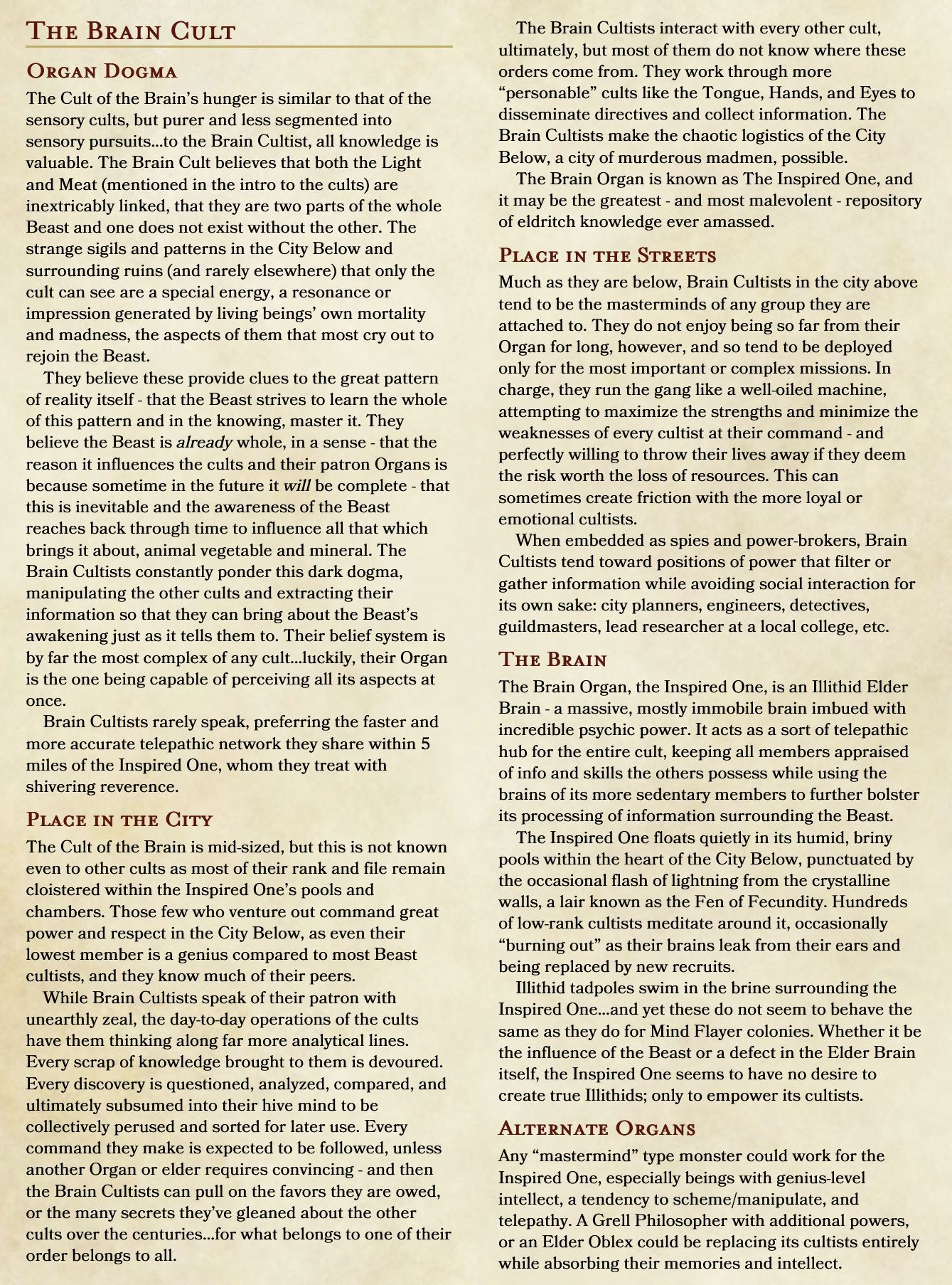 Ocular October 8, Part 4: The Brain and Soul Cults – Die Tyrant: an rpg ...